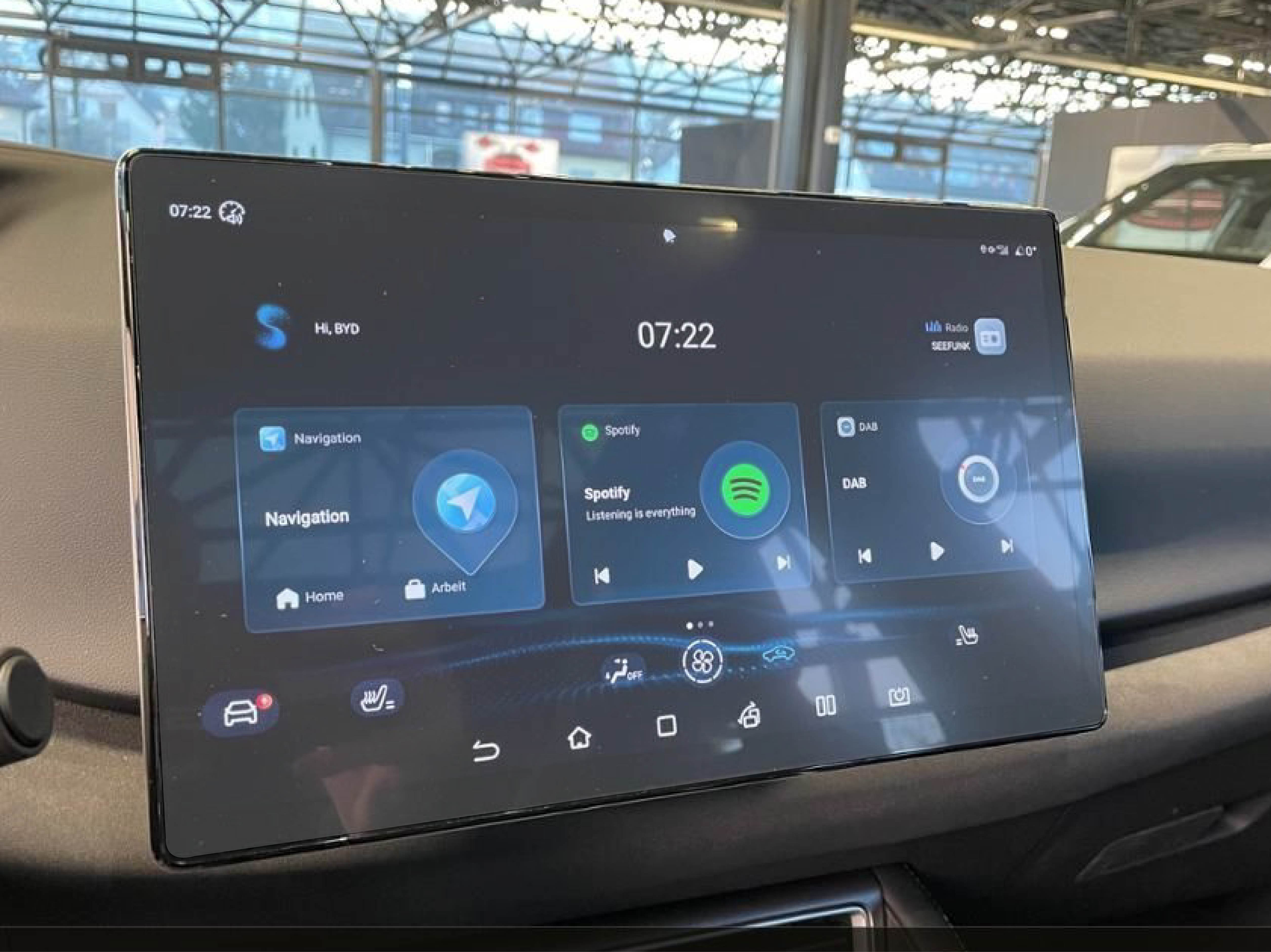 BYD DOLPHIN Displayschutzfolie matt – Anti-Reflex & passgenau – Navi-Shield